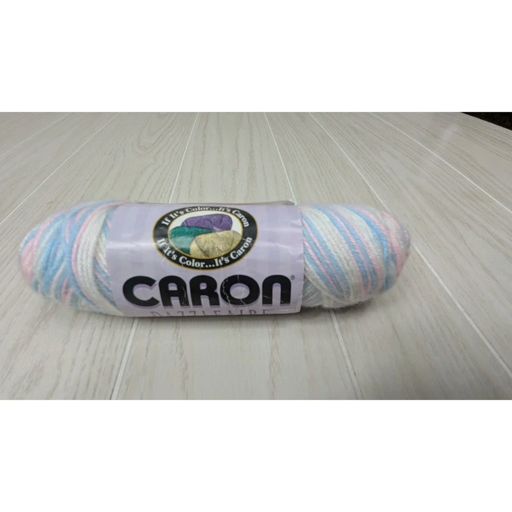 Caron | Art | Caron Dazzleaire Yarn 3oz Pastel Baby Blue Pink White ...